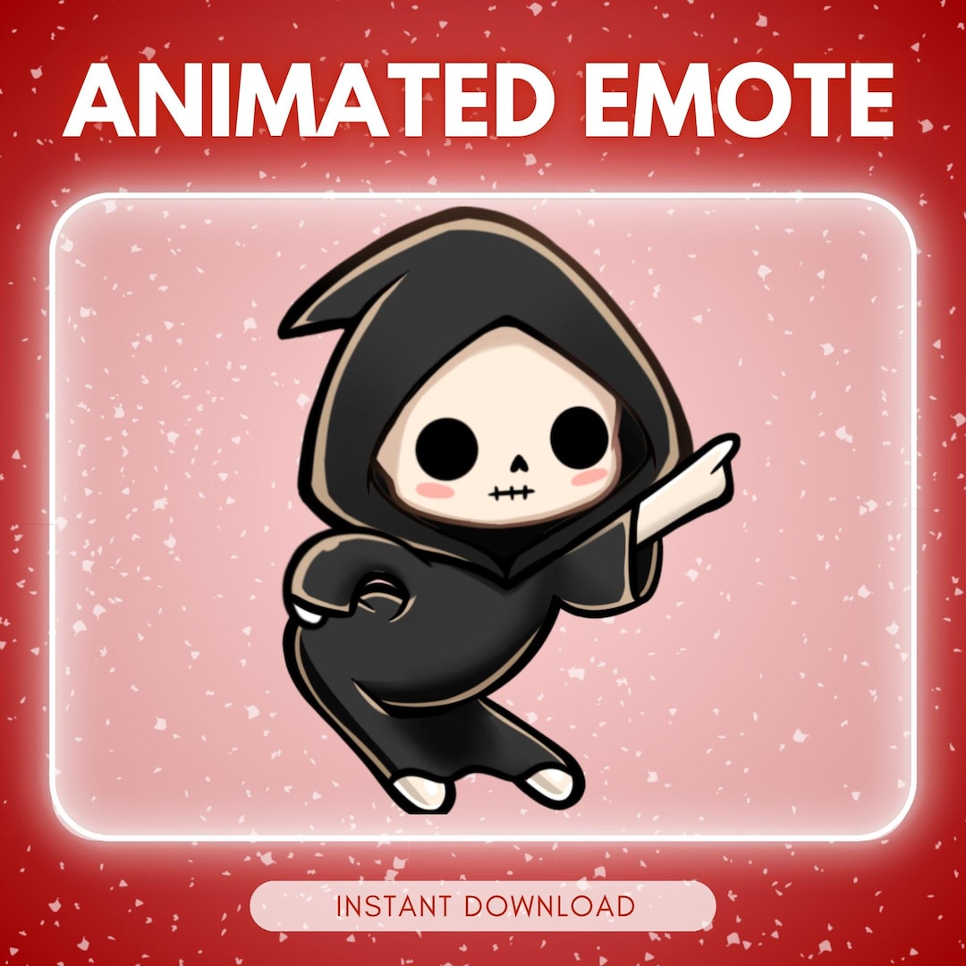 ANIMATED Emote Twitch & Discord - Cute Dancing Grim Reaper