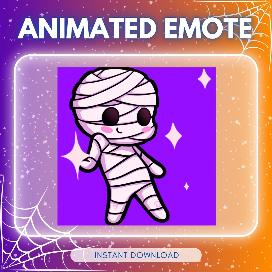 ANIMATED Emote Twitch & Discord - Cute Disco Dancing Mummy