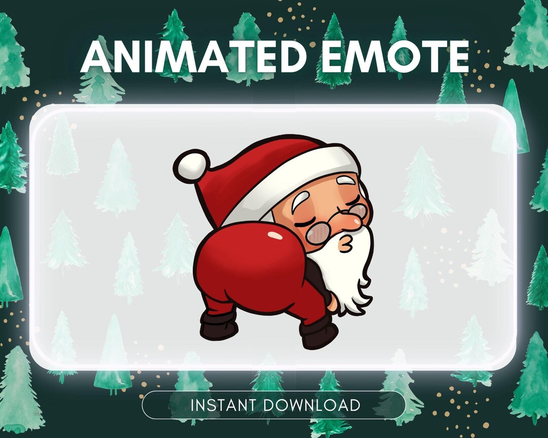 ANIMATED Emote Twitch & Discord - TWERKING SANTA Claus Emote ...