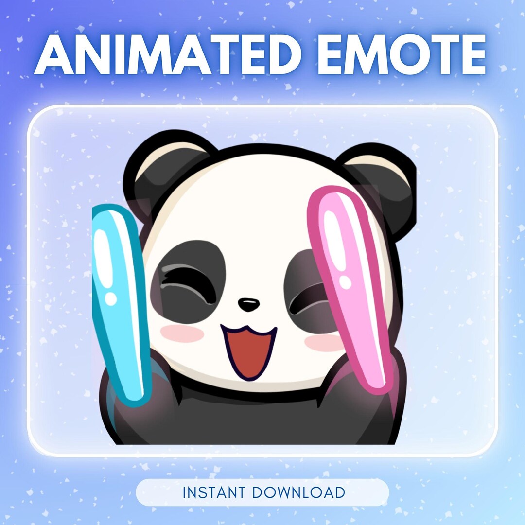 ANIMATED Emote Twitch & Discord - Cute Raving Panda