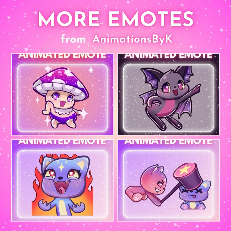 ANIMATED Emotes Twitch & Discord - Cat Party Emote