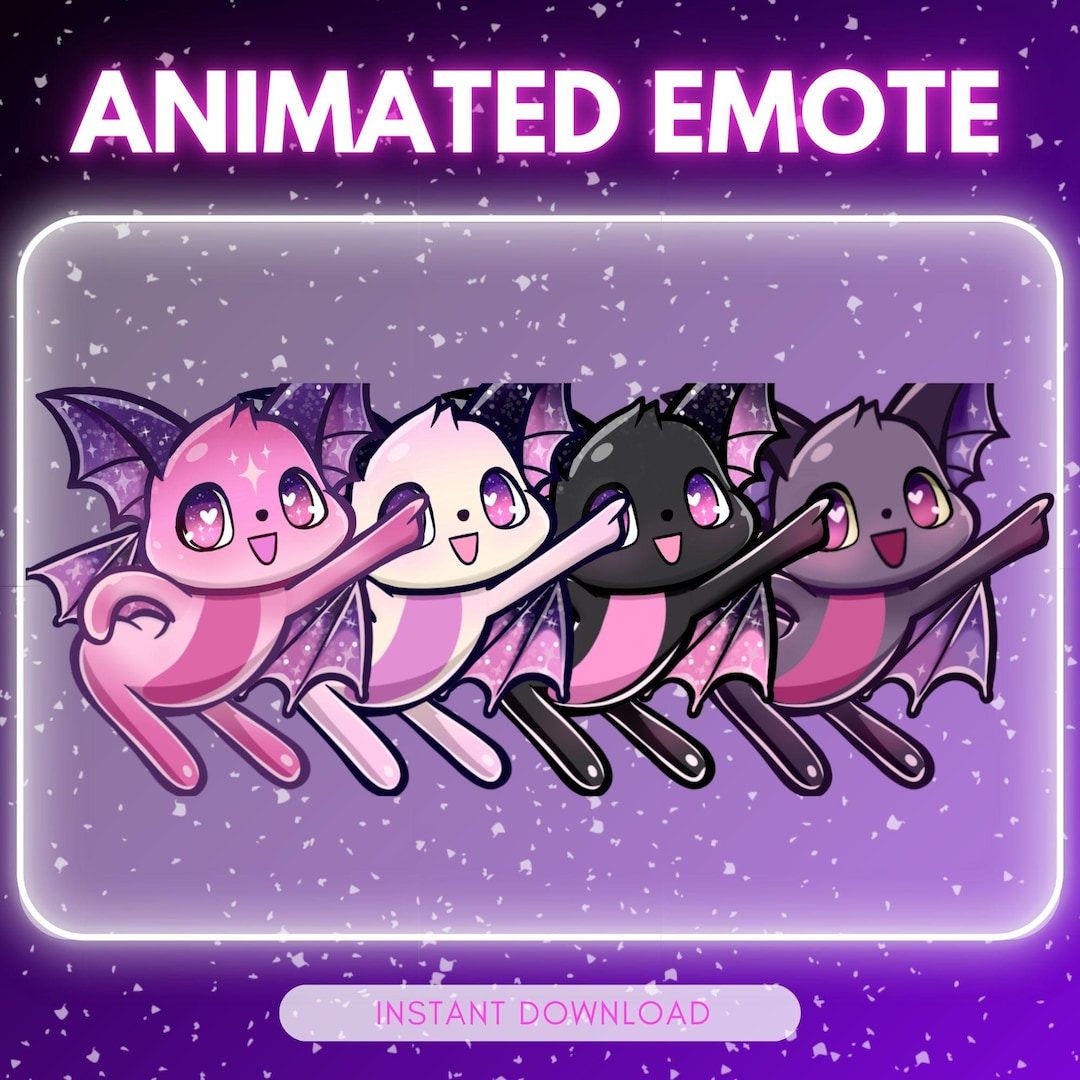 ANIMATED Emotes Twitch & Discord - Bat Disco Party Emote