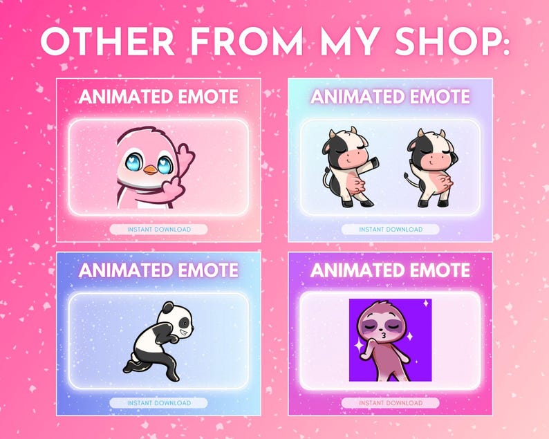 ANIMATED Emote Twitch & Discord - PINK Dancing Penguin