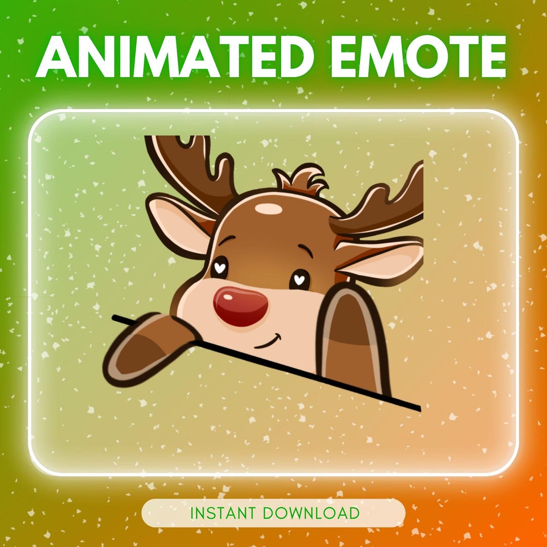 Emote ANIMADO twitch & discord - Bongo de rena adorável