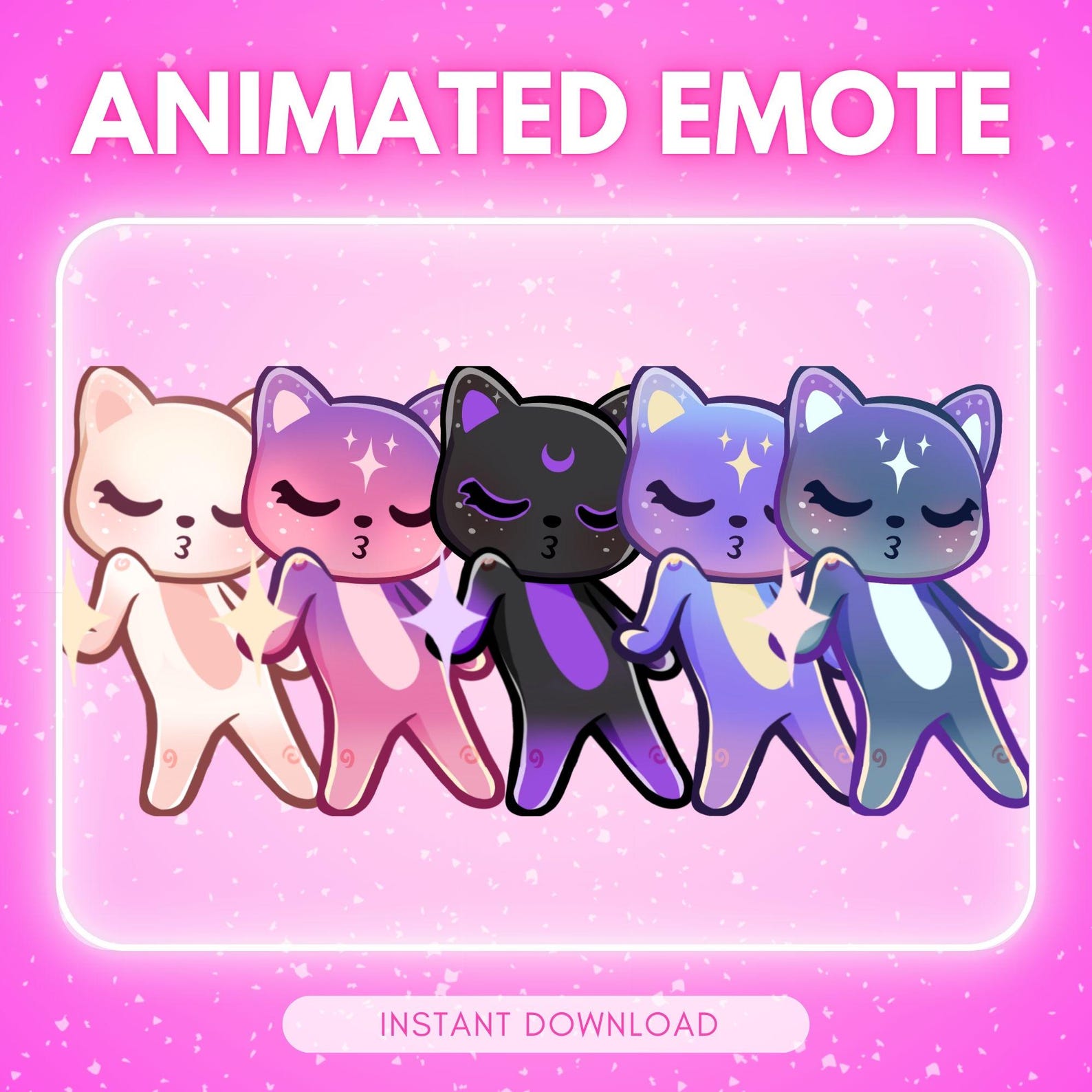 ANIMATED Emotes Twitch & Discord - Cat Party Emote