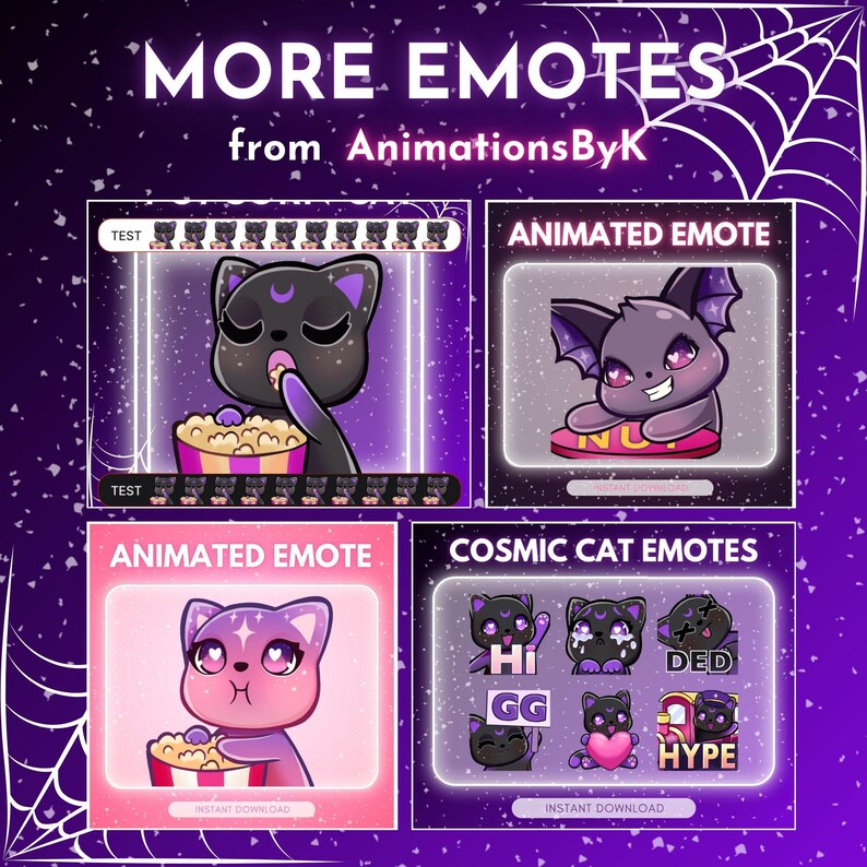 Gato preto dançando - Emote animado para Twitch e Discord - Etsy Portugal