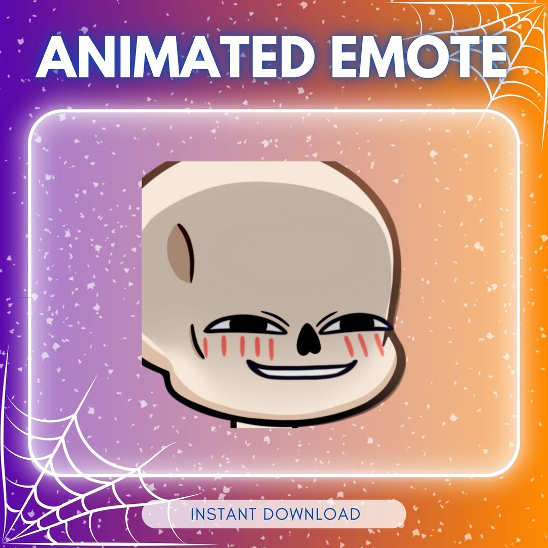 ANIMATED Emote Twitch & Discord - Smug Smirking Skeleton