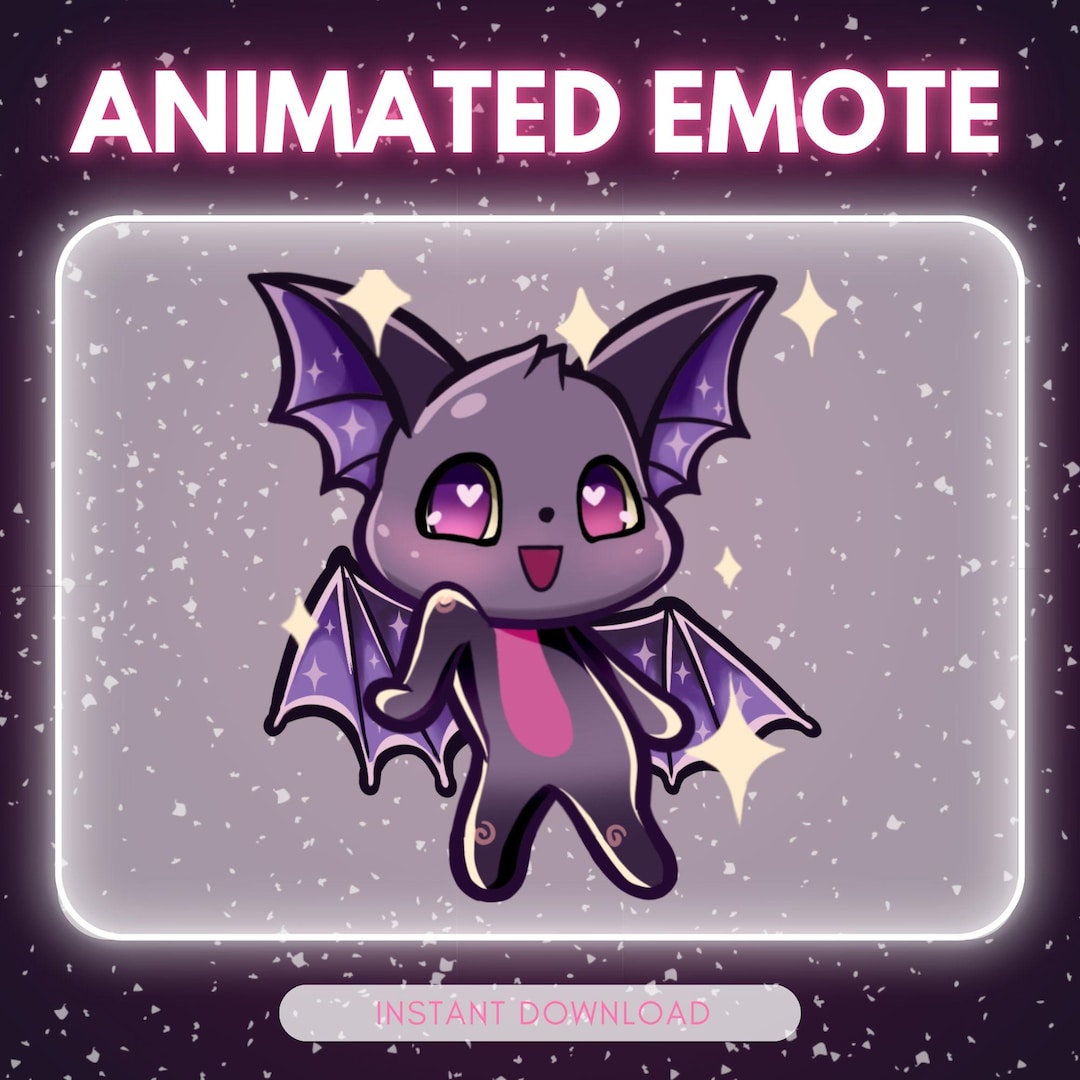 ANIMATED Emote Twitch & Discord - Adorable Bat Emote - Dancing Bat