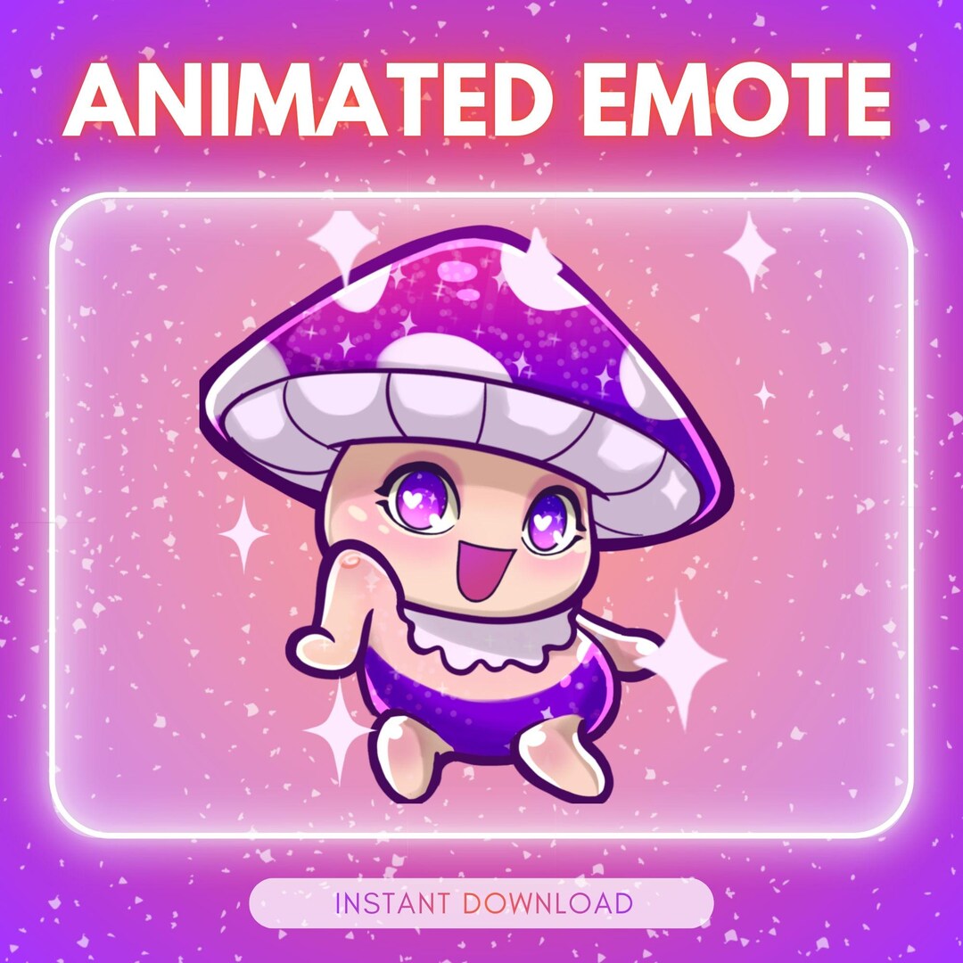 ANIMATED Emote Twitch & Discord - Adorable Magic Mushroom Emote ...