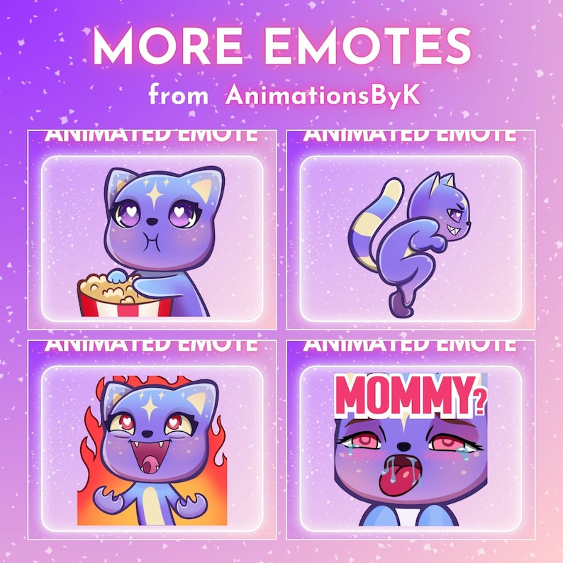 ANIMATED Emotes Twitch & Discord - Chibi Cat Bonk Emote - Pink Cat ...
