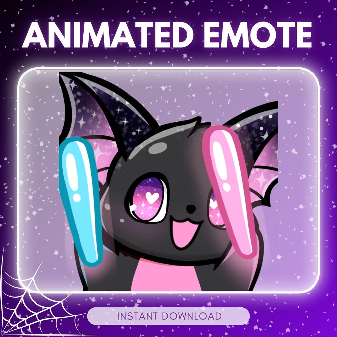 Animated Black Bat Emote for Twitch & Discord – Raving Goth Streamer ...