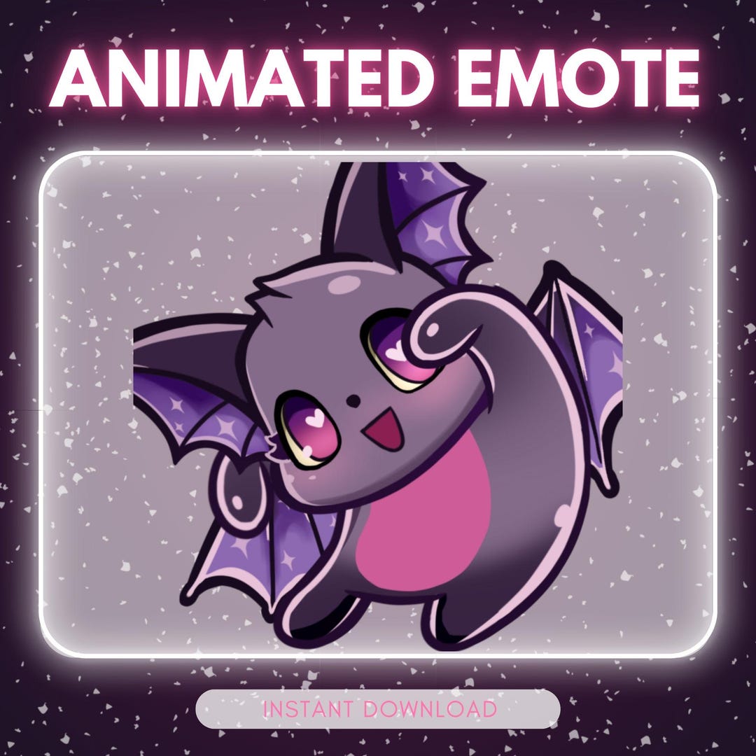 ANIMATED Emote Twitch & Discord - Adorable Bat Emote - Dancing Bat