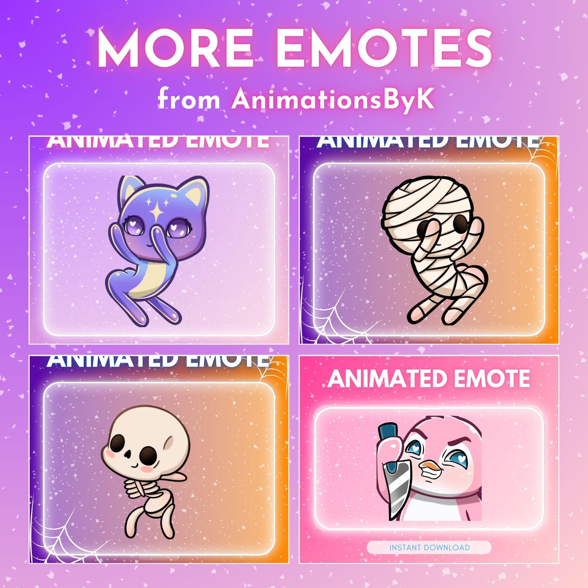ANIMATED Emote Twitch & Discord - Cute Purple Cosmic "nut" Kitty Cat