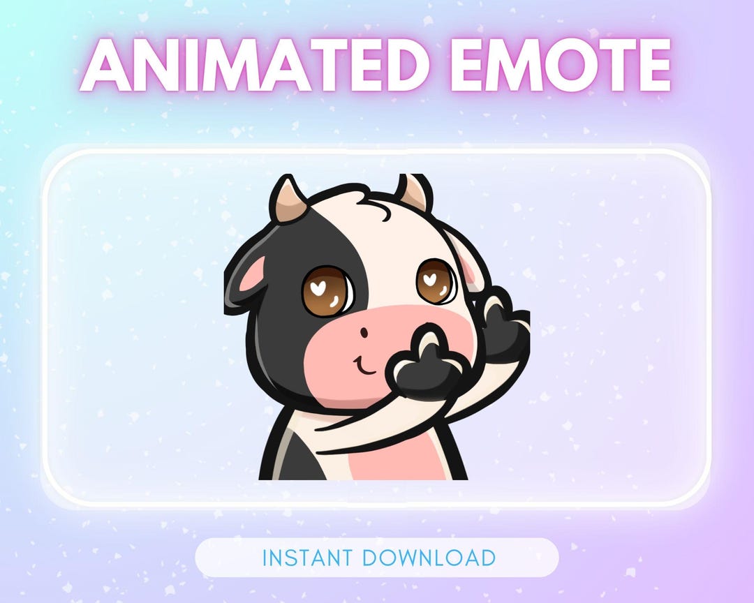 ANIMATED Emote Twitch & Discord - Cute Flipping Cow