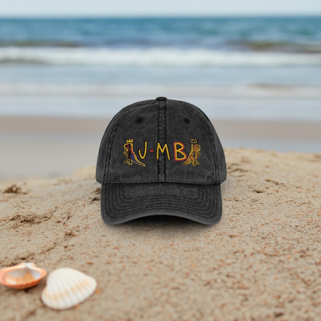 Jean - Michel Basquiat Dinosaur (washed) Cotton Hat | Abstract Graffiti ...