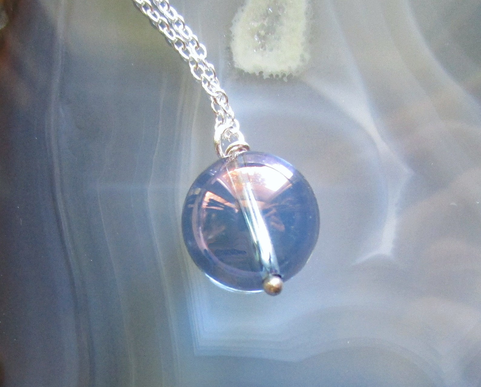 Indigo Celestial Tanzanite Aura Quartz Crystal Ball Pendant - Etsy