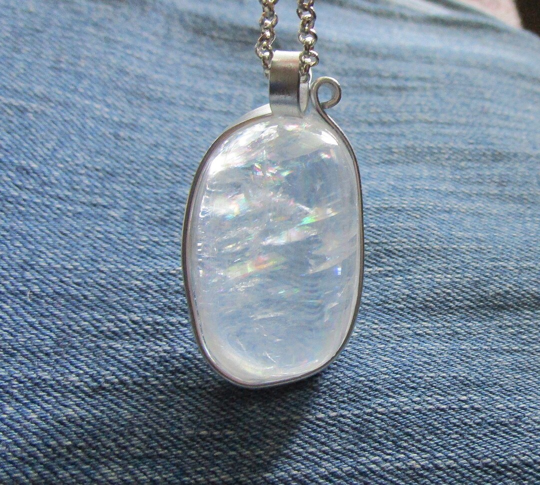 Optical Calcite Viking Sunstone Iceland Spar Polished Crystal Pendant ...