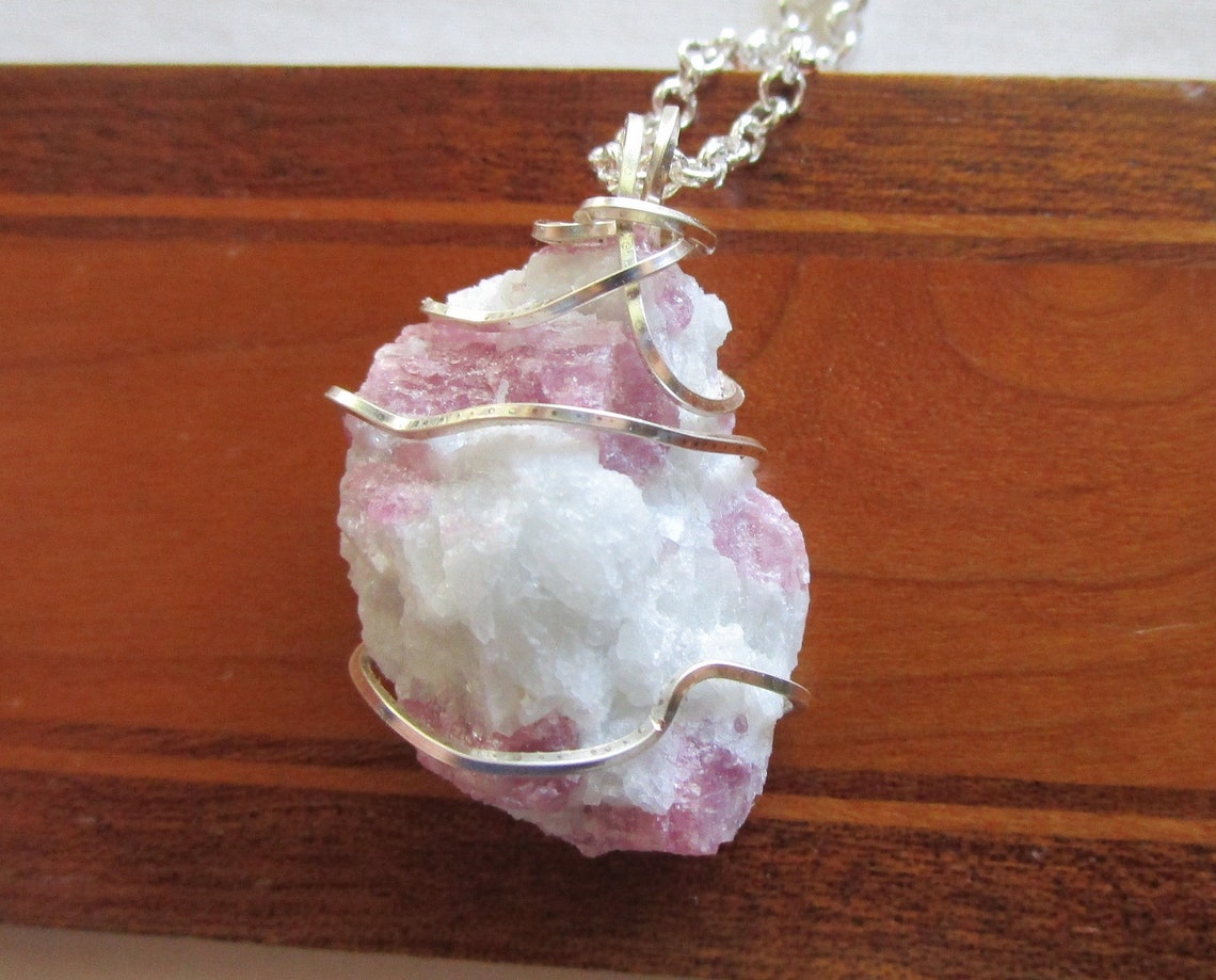 Pink Tourmaline Rubellite in Quartz Raw Natural Crystal - Etsy