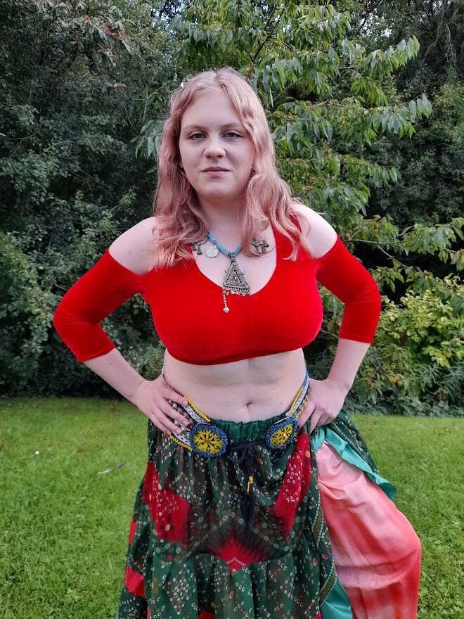 Choli, Made to Order, Drop Shoulder Choli, Belly Dance Choli, Open ...