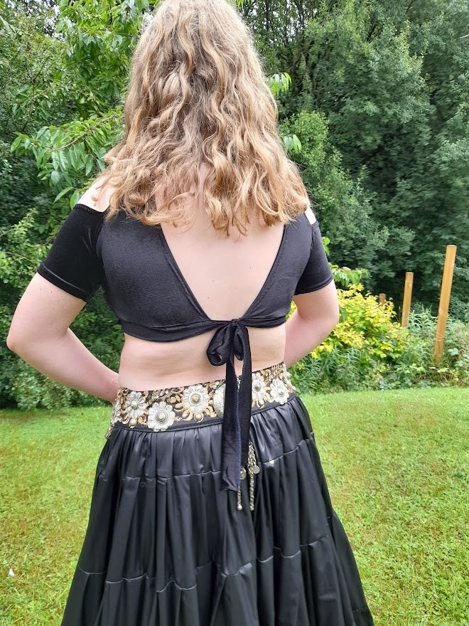 Choli, Made to Order, Drop Shoulder Choli, Belly Dance Choli, Open ...