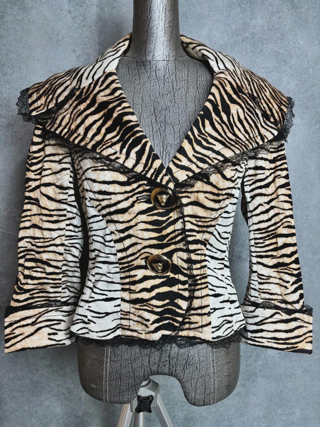 Escada Women’s Tiger Zebra Print Blazer Designer Jacket - Etsy