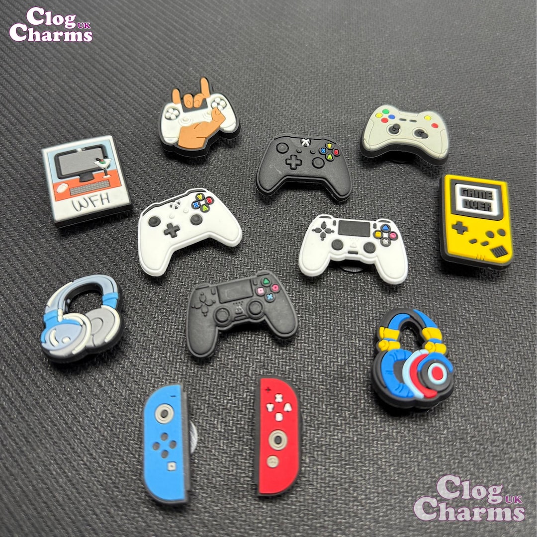 Gaming Clog Charm Cute Game Controllers Game Over Pad Shoe Charms, Clog ...