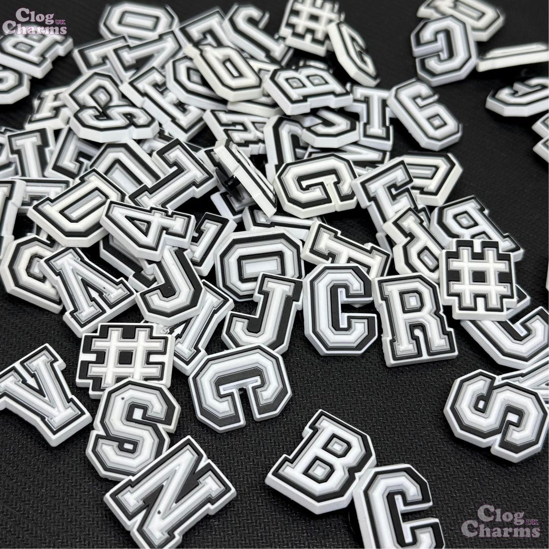 Letters and Numbers Clog Shoe Charms for Clogs Shoes, Initial Number ...