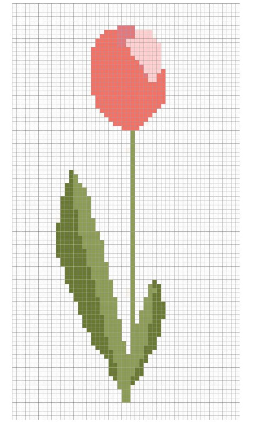 Tulip Cross Stitch/needlepoint Pattern - Etsy