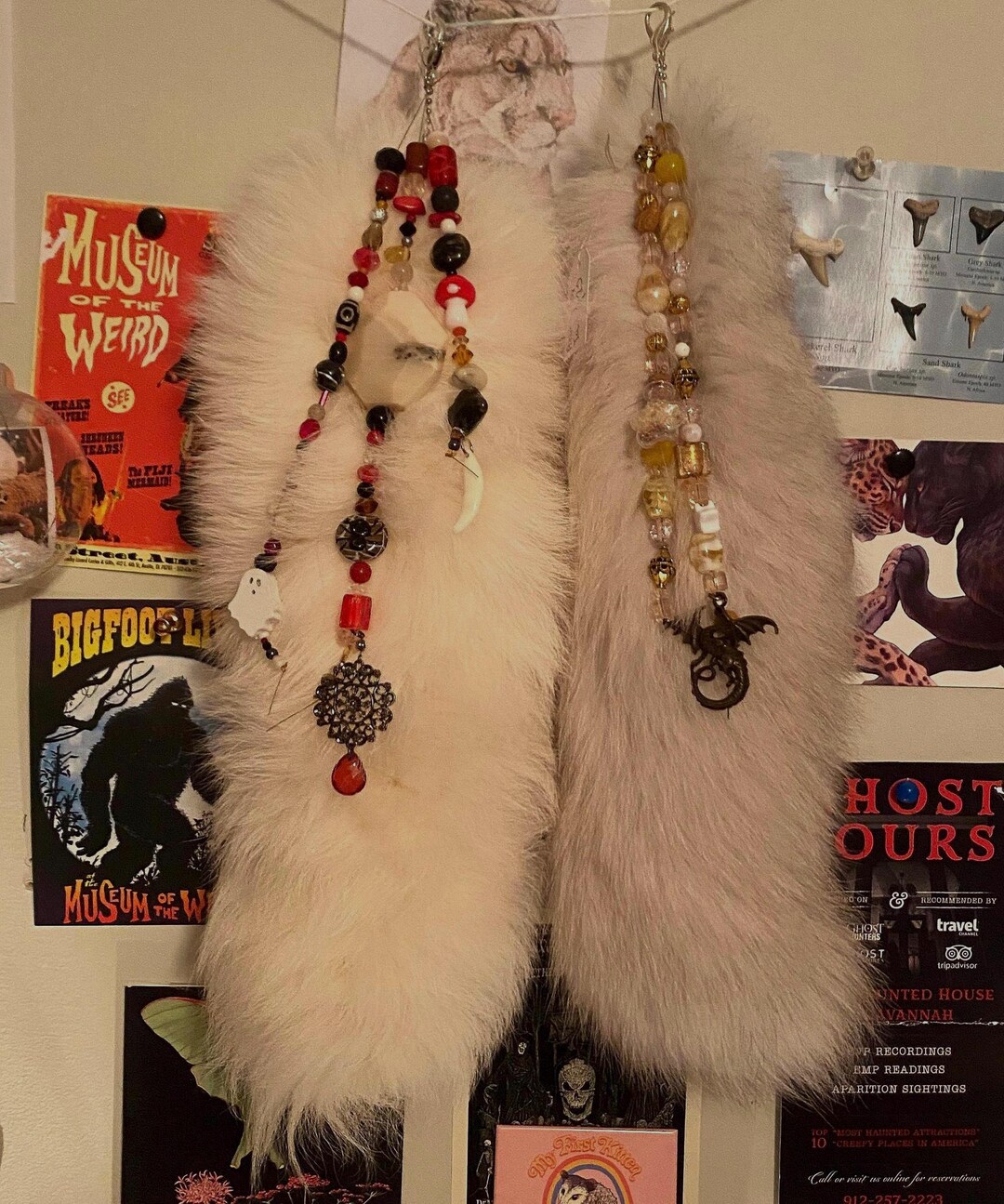 Real Beaded Arctic Fox Tail Keychains ~ Choose Your Own - Etsy