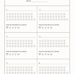 Monthly Habit Tracker - Printable Fitness & Wellness Habit Log - Daily ...