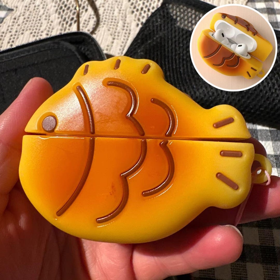 Fish AirPod Case, Taiyaki Cartoon Earphone Case, Protective Case for AirPod 1 2 3 4 Pro 2, Fish ...