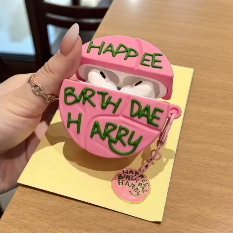 HBD Harry AirPod Case, Birthday Cake Earphone Case, for AirPod 1 2 3 4 ...