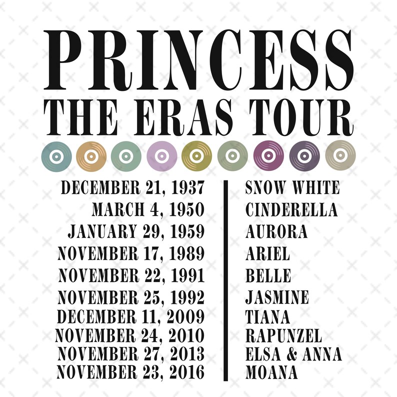 Princess Eras Tour Svg Png, Svg Princess Eras Tour, Princess Era Tour ...