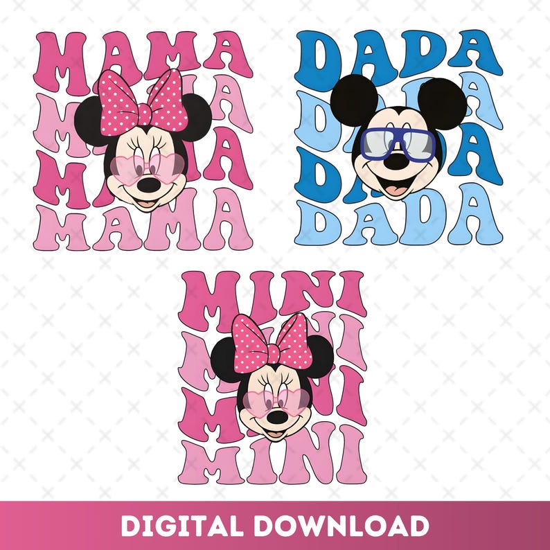 Mouse Png Cricut, Mama Dada Png, Dada Mouse Clipart , Mama Dada Mouse ...