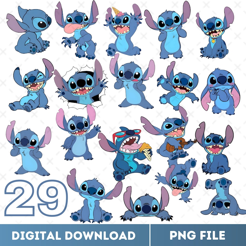 Stitch Bundle Png, Stitch 29 Png, Stitch Pack, Cut Files for Cricut ...