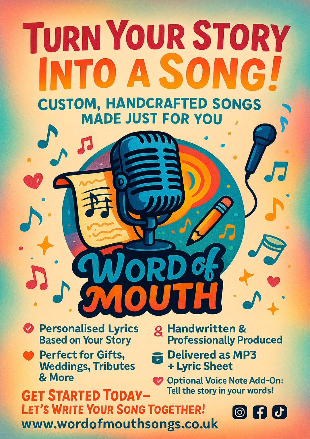 Custom Personalised Song | Bespoke Lyrics & Melody | Ai-enhanced Audio ...