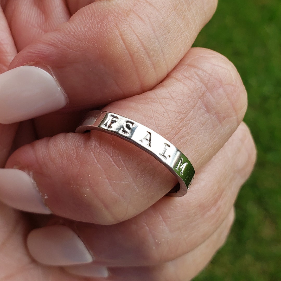 Christian Ring · Gold Silver Rose Ring · Scripture Ring · Bible Verse ...