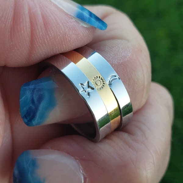 Sun and Moon Ring - Etsy