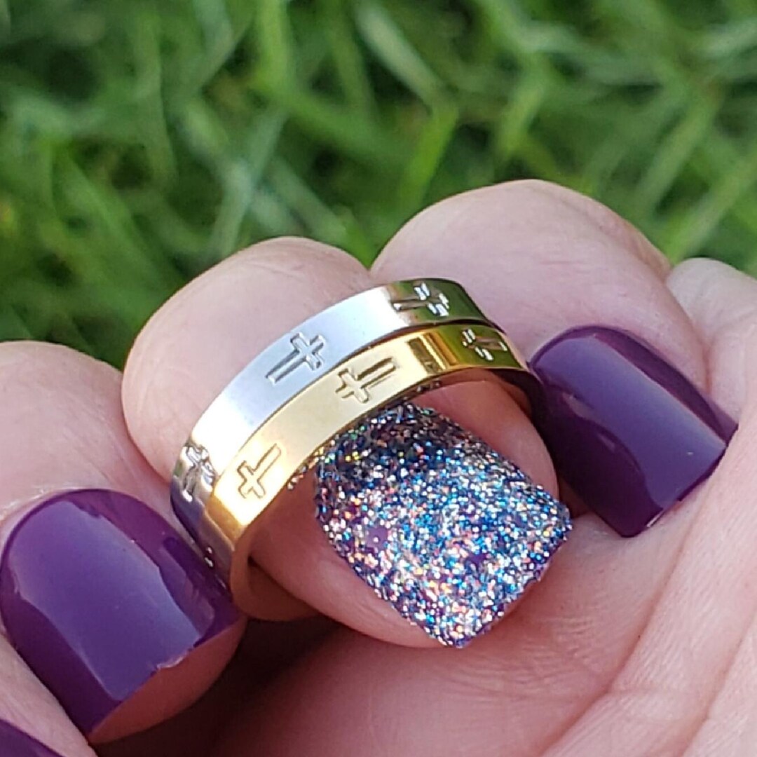 Cross Ring Gold Cross Ring Silver Cross Ring Cross Ring Stacking Cross Ring Christian Cross Ring ...