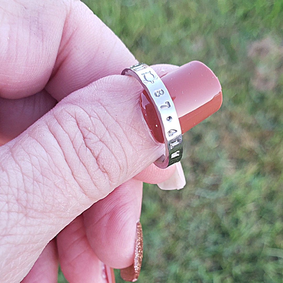 GPS Ring · Longitude Latitude · Custom Coordinates Ring · Location Ring ...