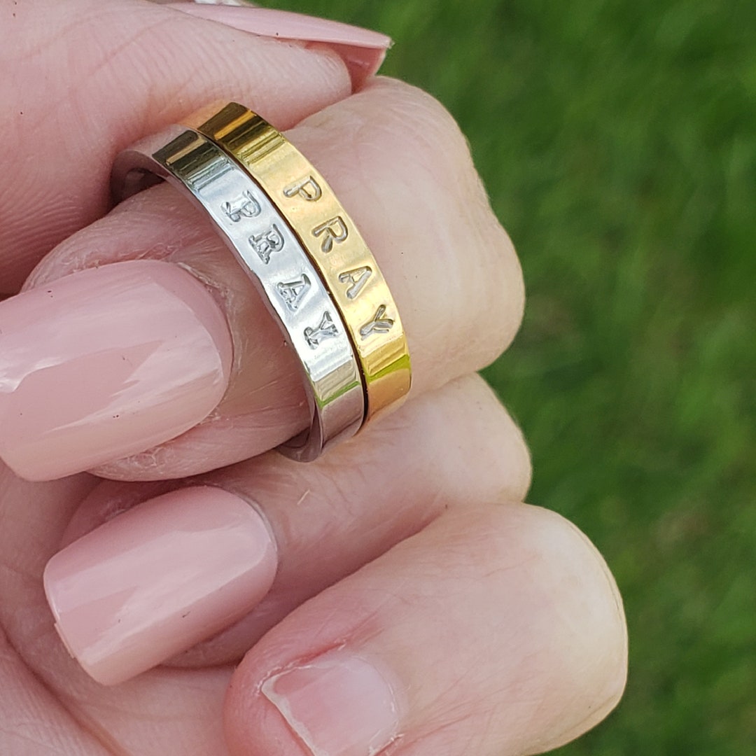 Pray Ring · Faith Ring · Pray Jewelry · Gold Pray Ring · Silver Pray ...