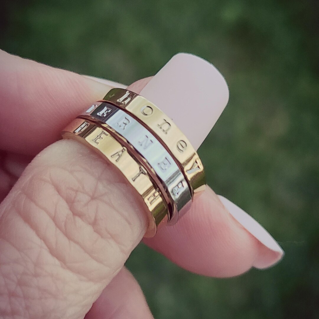 Personalized Ring · Custom Ring · Stack Rings · Personalized Rings for ...