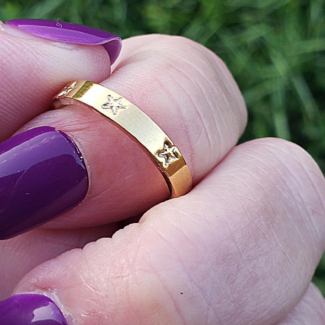 Star Ring · Silver Star Band · Gold Star Stacker · Star Rings · Star ...