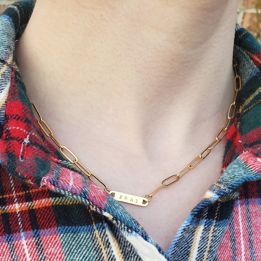 Personalized Jewelry, Monogram Gift, Unique Jewelry, Word Bar Necklace ...