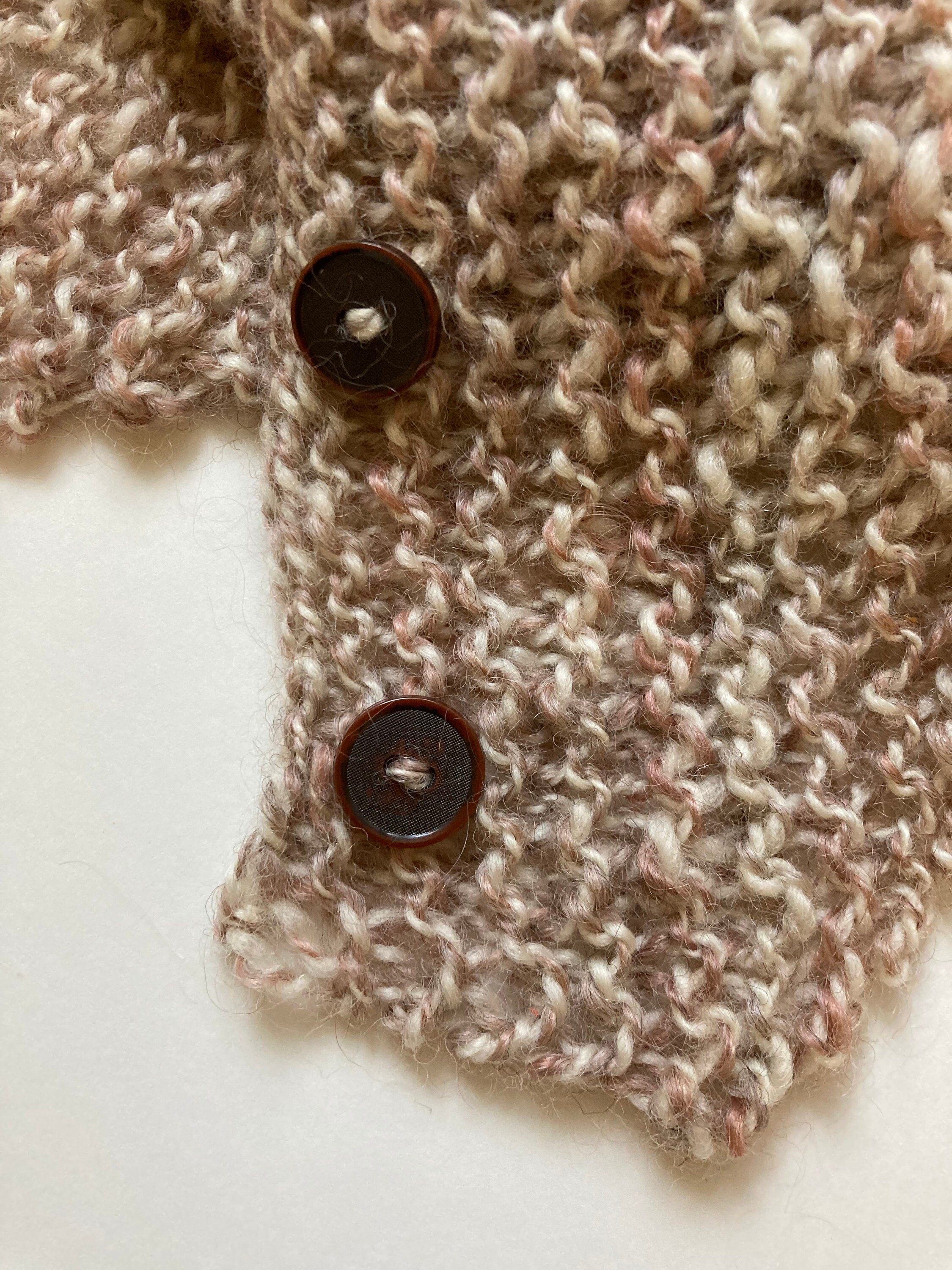 Handknit Scarf Handspun Wool Cowl With Buttons, Multi Style Wrap Collar ...