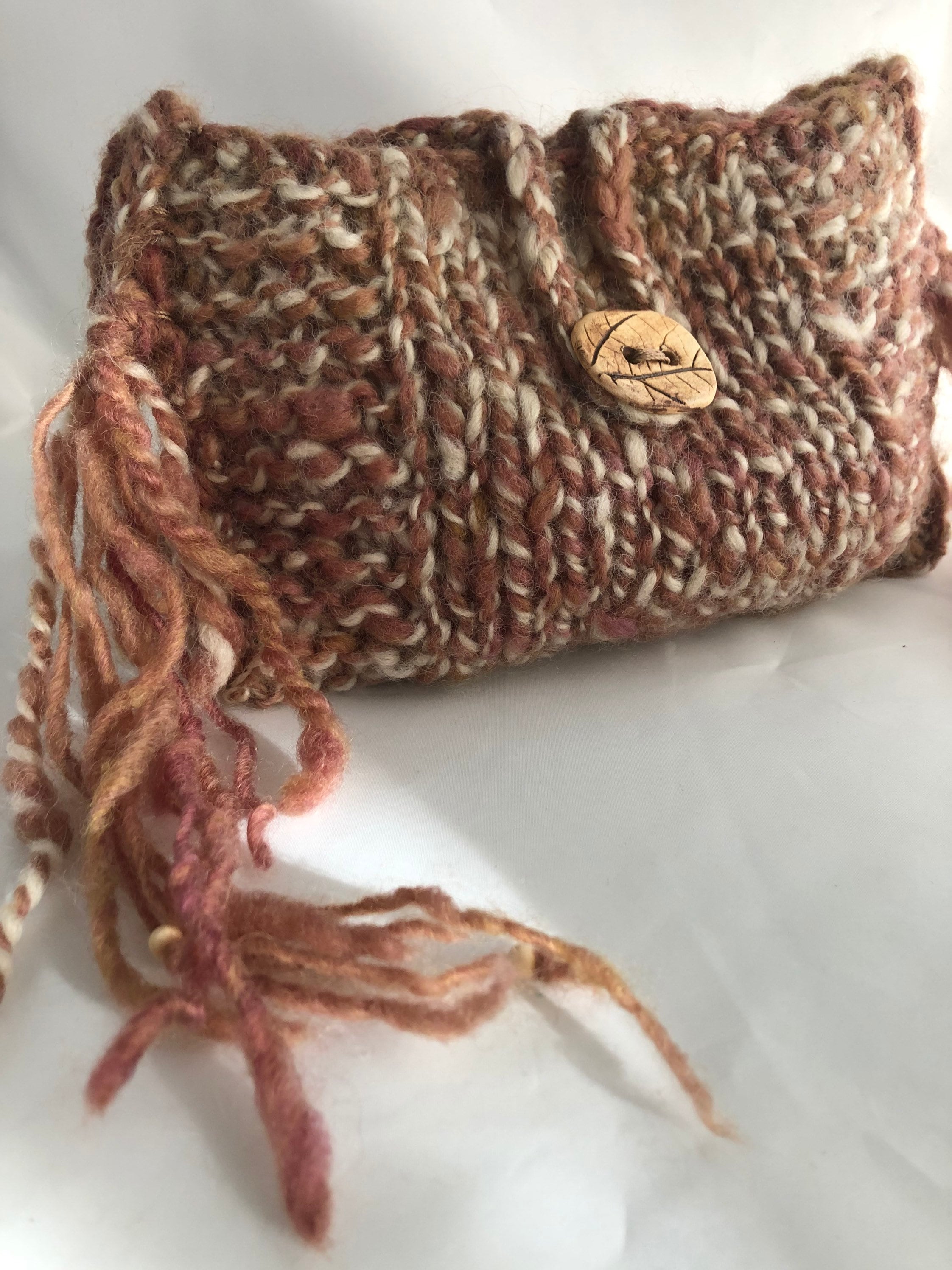 Mini Wool Crossbody Bag Artisan Hand Knit Purse Rustic Boho - Etsy