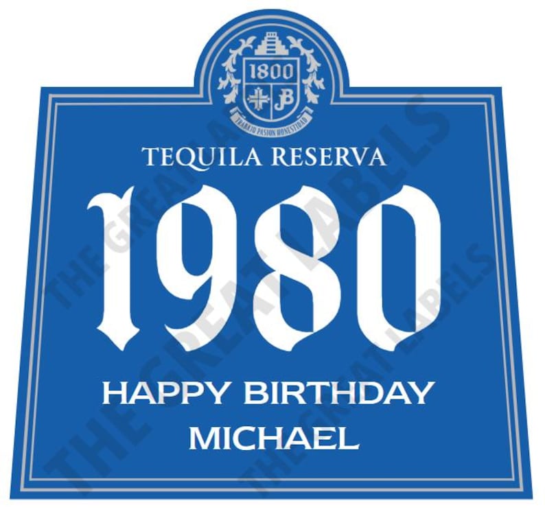 1800 Tequila Label Canva Template, Custom Gift (digital Download) - Etsy