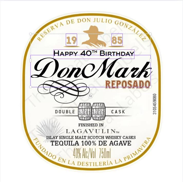 Don Julio Reposado Label Canva Template: Custom Tequila Bottle (digital ...