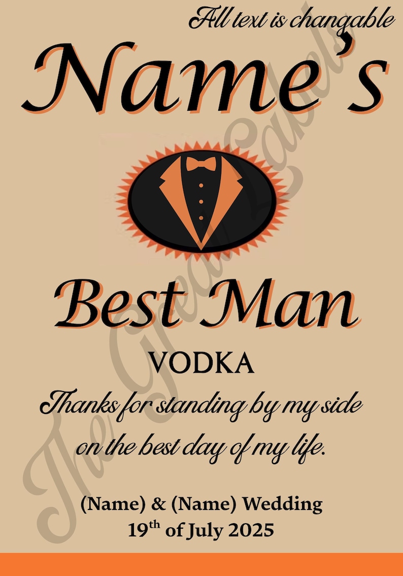 Tito's Vodka Label Template: Personalized Birthday Gift (digital ...