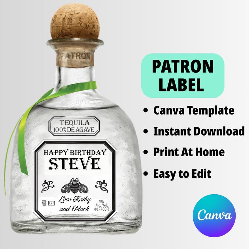 Patron Tequila - Etsy